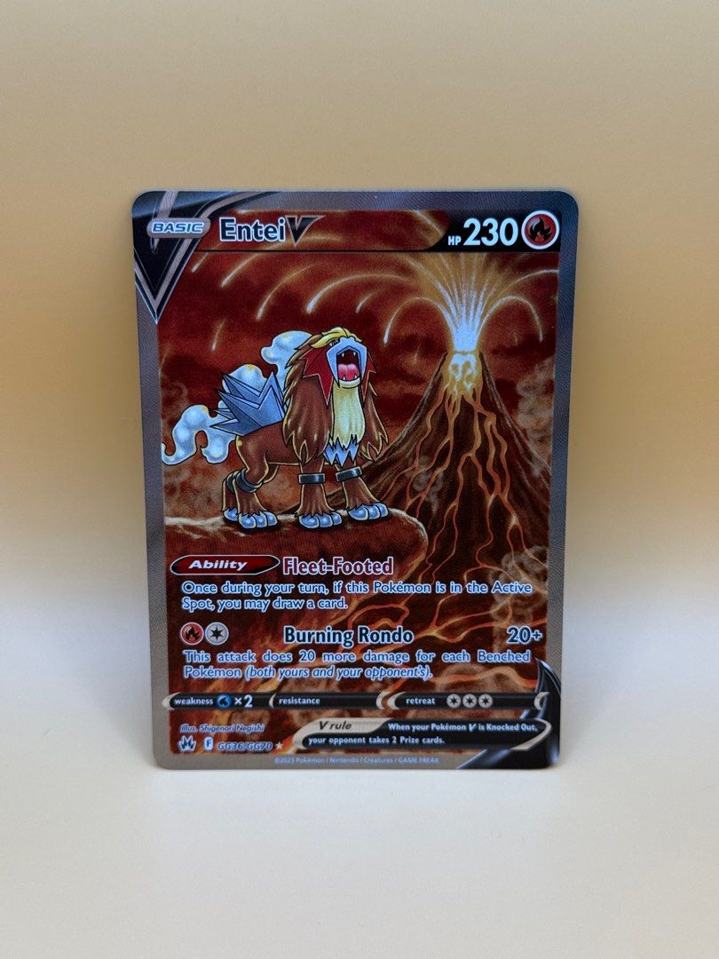 Ultra Rare | Entei V GG36/GG70 | Crown Zenith: Galarian Gallery ...