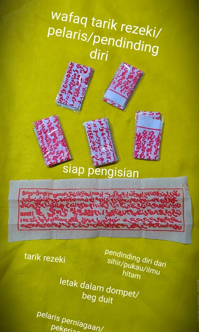 wafaq penarik rezeki/pengasih/pendinding diri siap pengisian letak ...