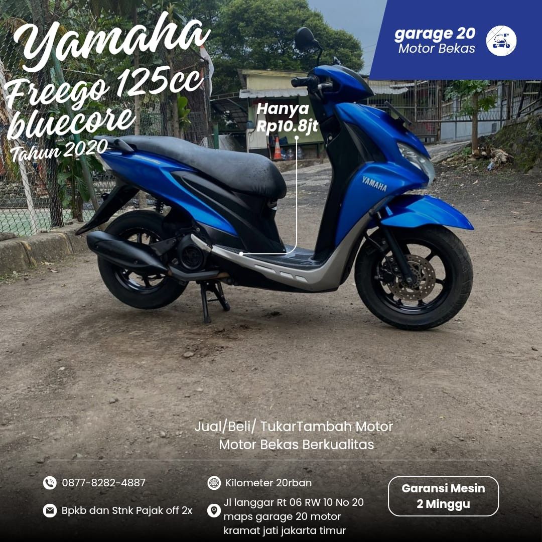 Yamaha Freego 125cc bluecore Tahun 2020, Motor di Carousell