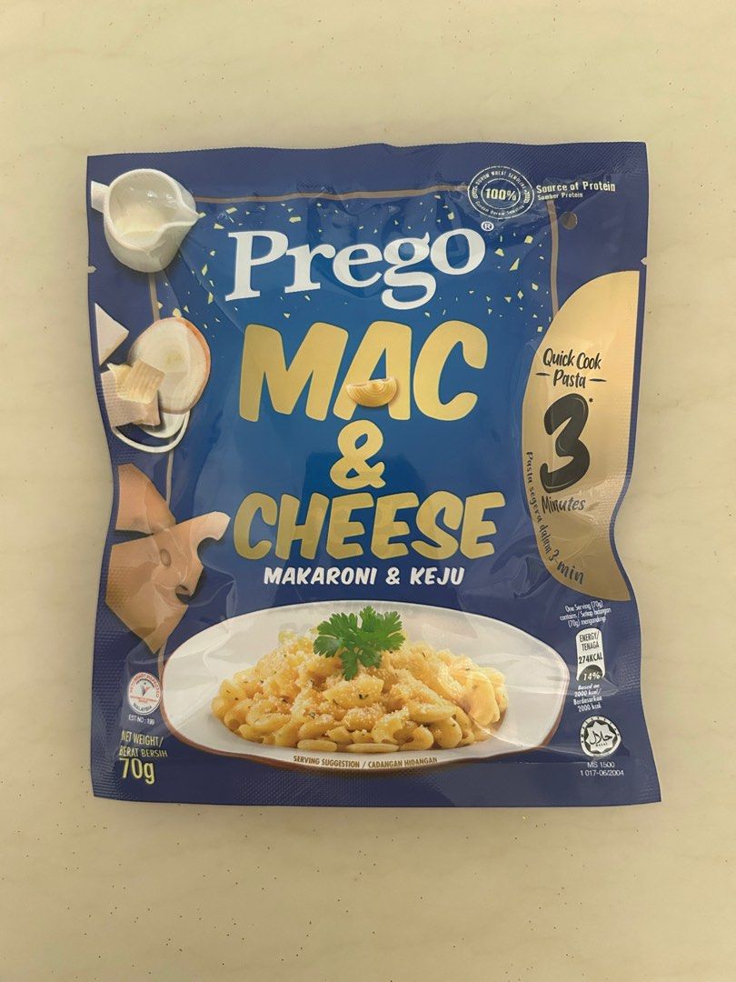 6 packets of Prego Mac & Cheese - Quick Cook Pasta, Food & Drinks ...