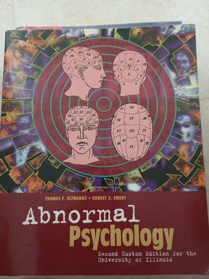 Abnormal Psychology Textbook - University of Illinois Edition, Hobbies ...