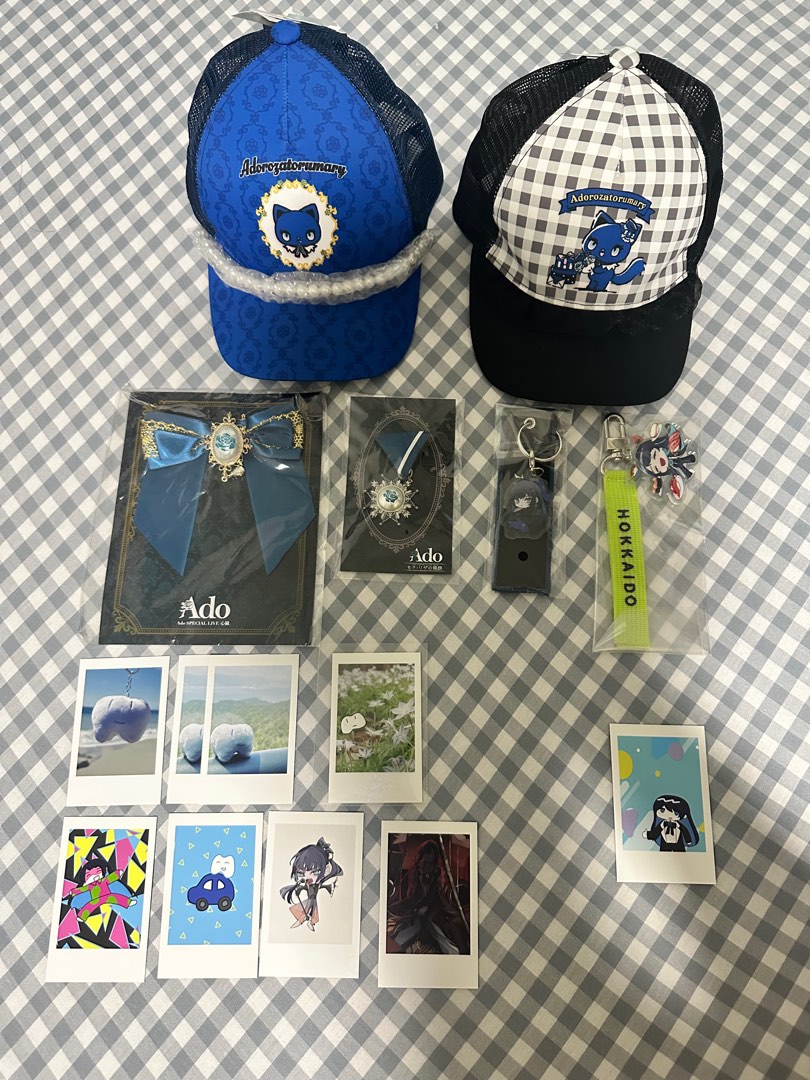 Ado Merchandise Bundle - Hats, Brooch, Keychains, Cards, Hobbies & Toys ...