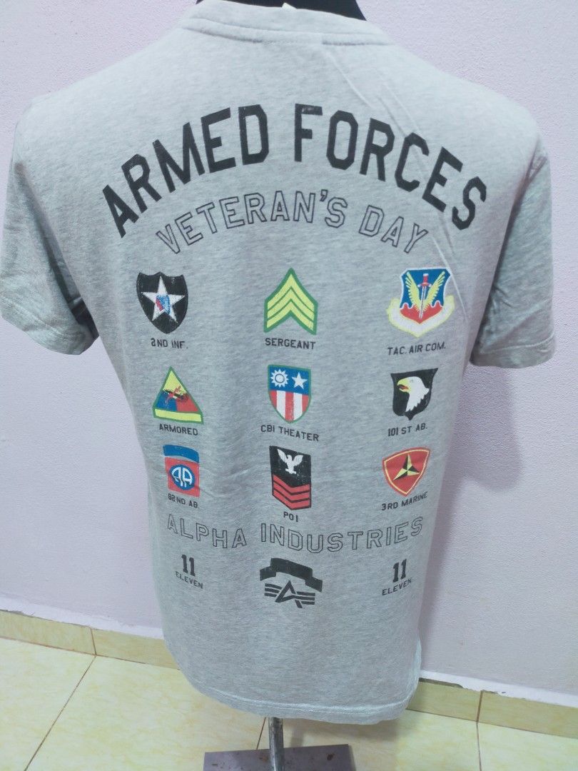 Alpha industries pocket t and many logo back hit army force, Men's ...