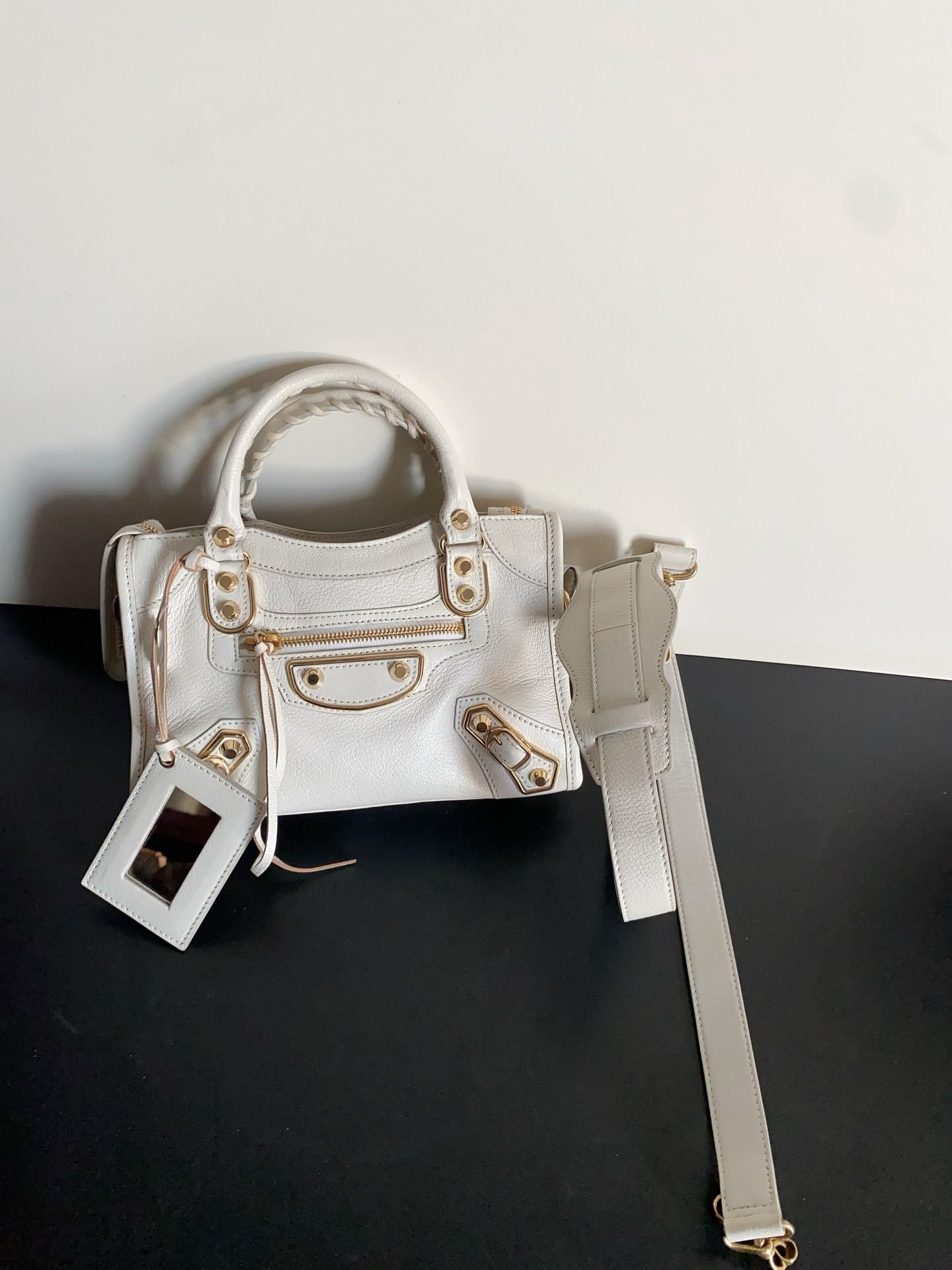 Balenciaga Mini City in White GHW, Luxury, Bags & Wallets on Carousell