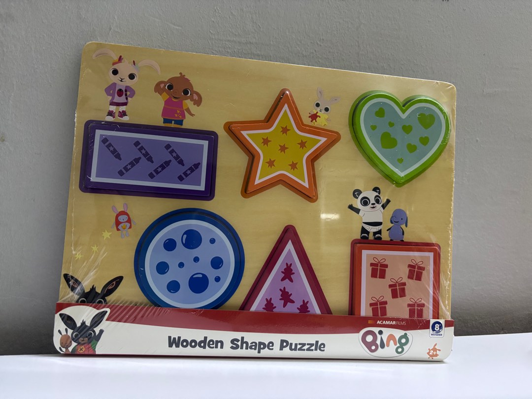 Bing Wooden Shape Puzzle, Hobbies & Toys, Toys & Games on Carousell