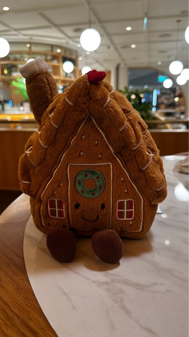 BNWT Jellycat Amusable Gingerbread House Plush Toy, Hobbies & Toys ...