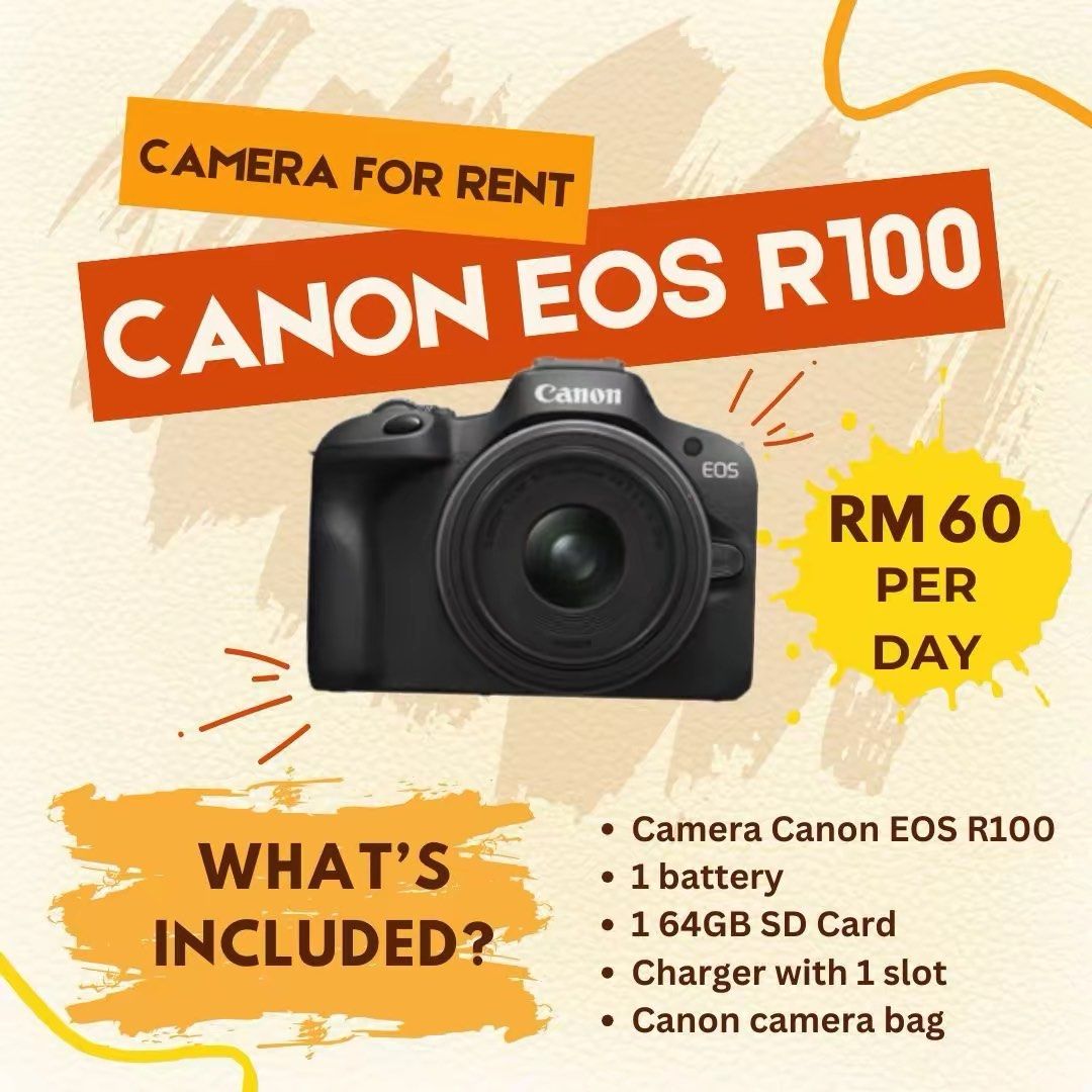 Canon EOS R100 [For Rent], Photography, Cameras on Carousell