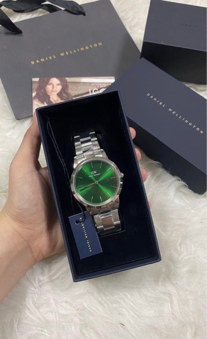 Daniel Wellington Iconic Link Emerald, Women's Fashion, Watches ...