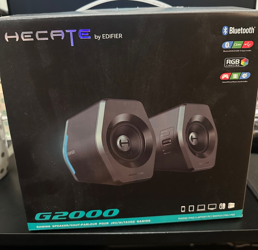 EDIFIER HECATE G2000 遊戲揚聲器（黑色）, 音響器材, Soundbar、揚聲器、藍牙喇叭、耳擴 - Carousell