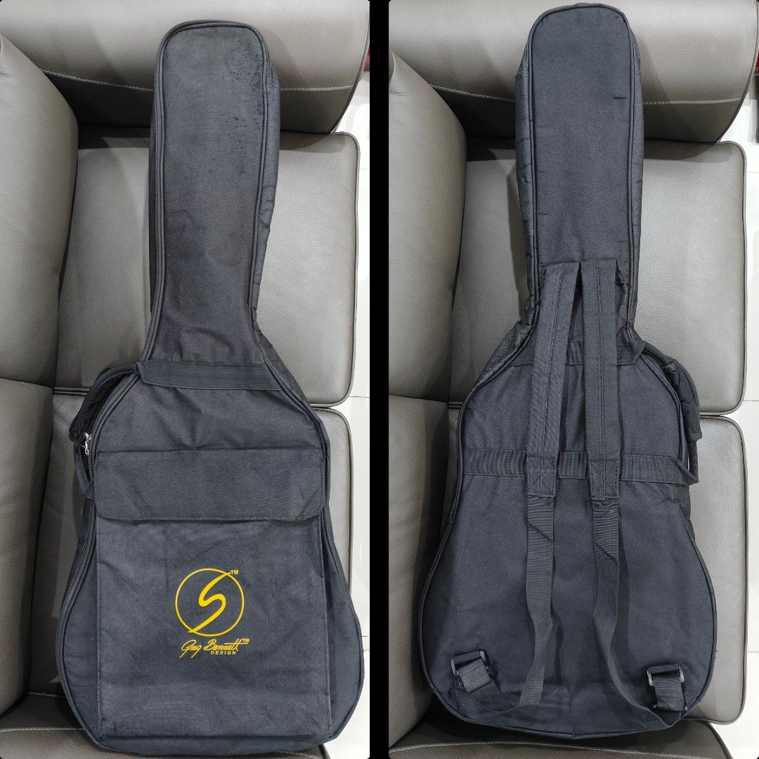 Greg Bennett Acoustic Guitar with Case, Hobbies & Toys, Musical ...