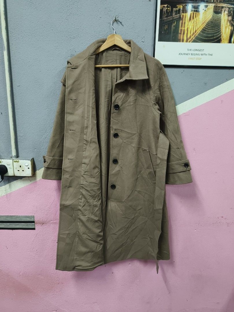 GU uniqlo plain Bleated coat overcoat long jacket sweater, Women's ...