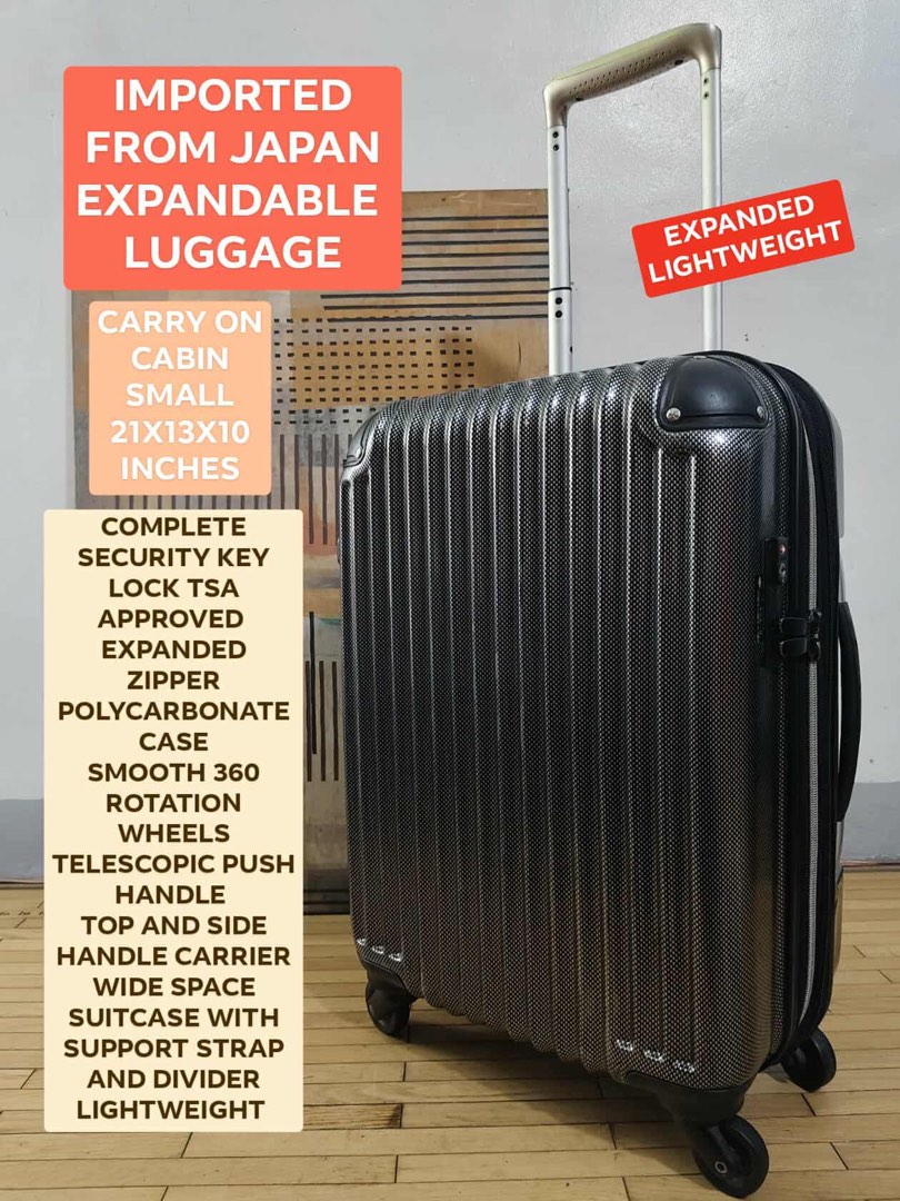 IMPORTED FROM JAPAN EXPANDABLE SPINNER SMALL,HAND CARRY CABIN SIZE ...