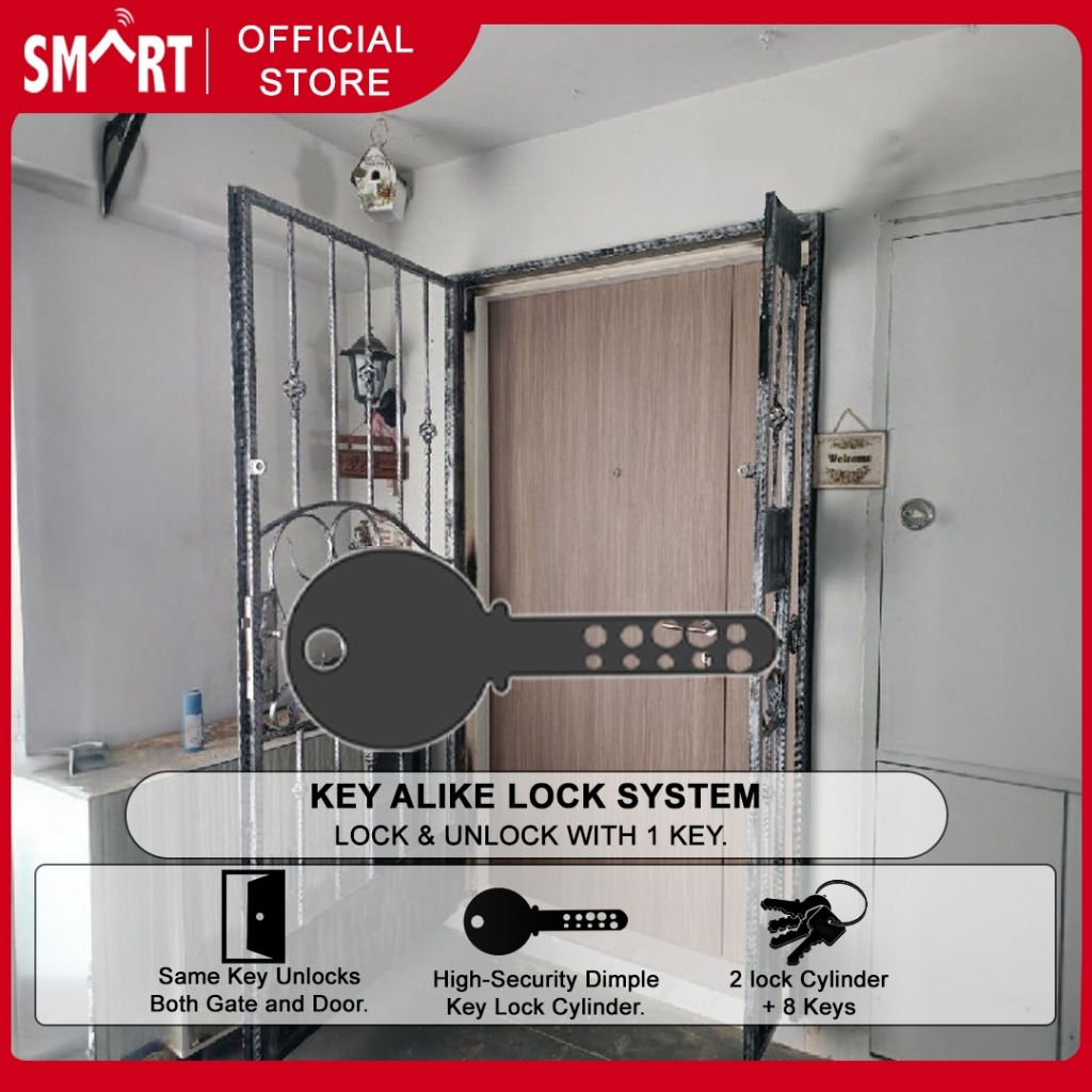 Key Alike Lock System / 1 Key Unlock Gate and Door, Furniture & Home ...