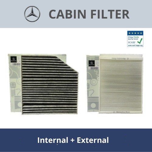 Mercedes-Benz Aircon Cabin Filter (Original) Internal and External ...