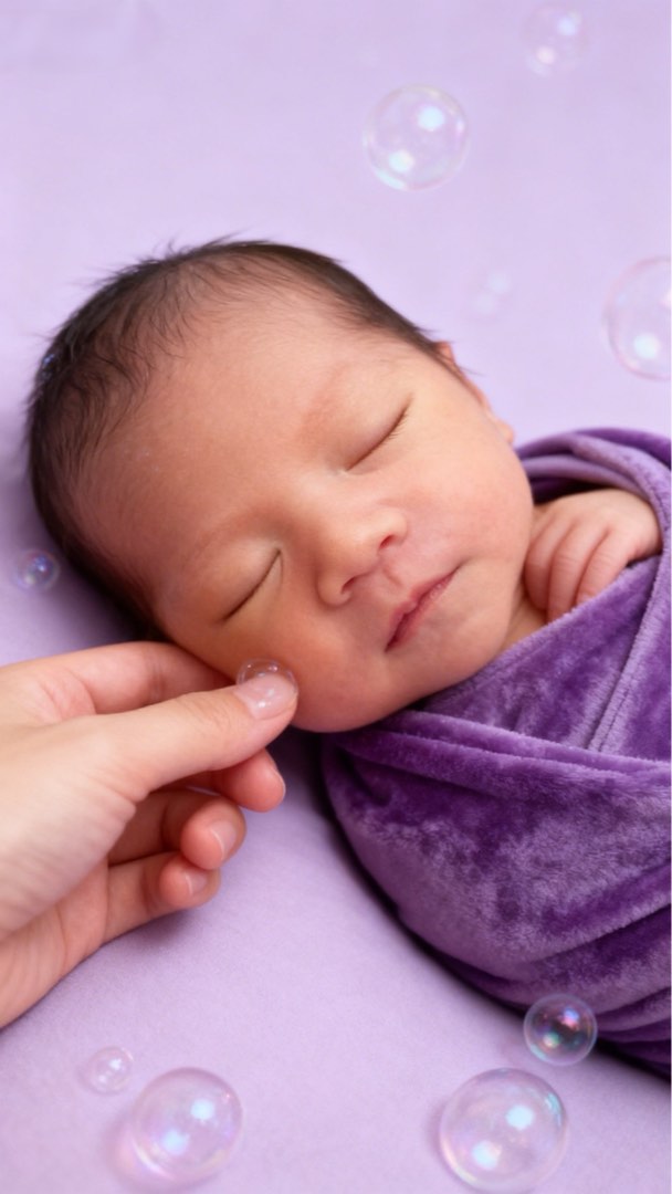 Newborn AI Studio Pack (4 Photos) | Dreamy Lavender Theme | Optional ...