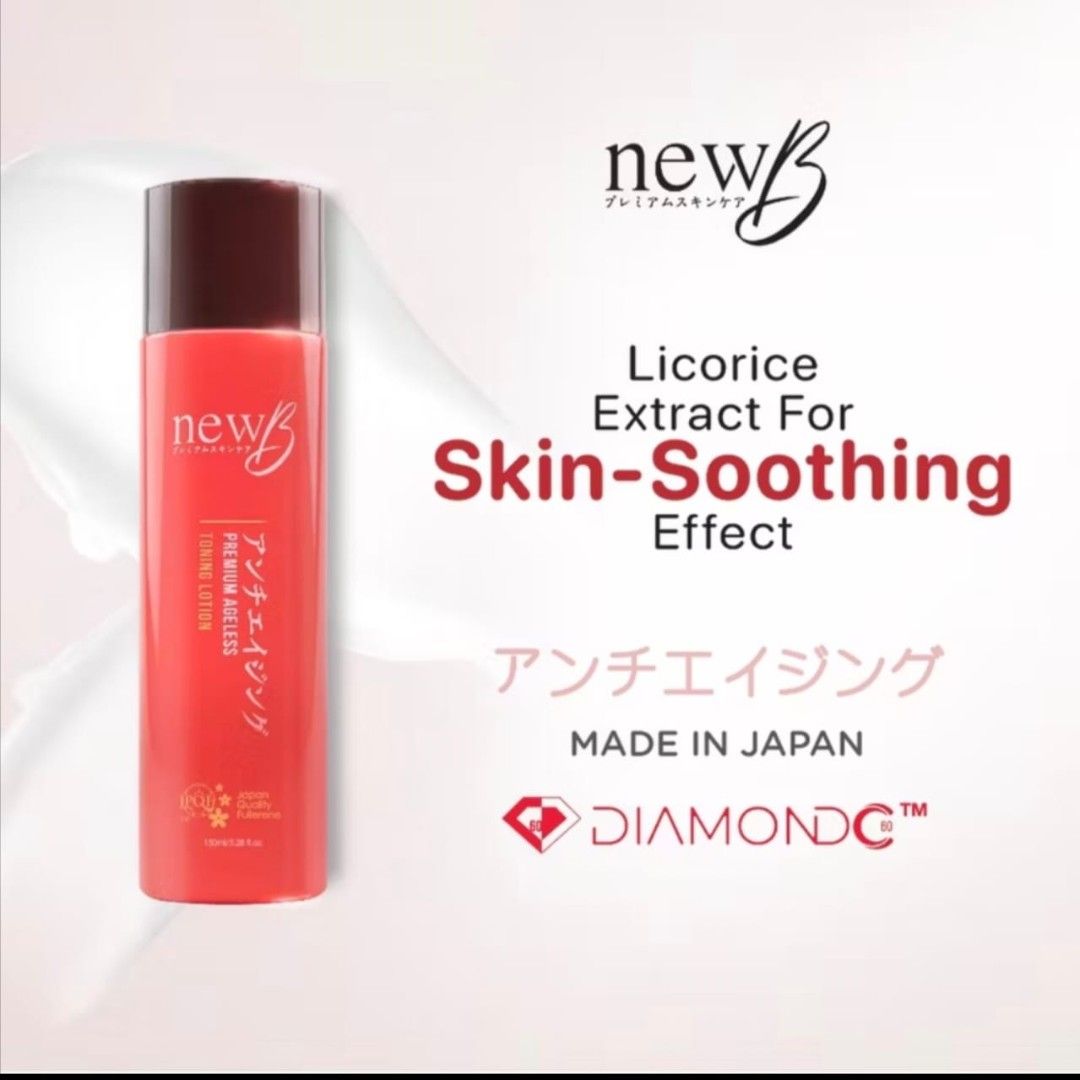 newB Premium Ageless Toning Lotion DiamondC60 Anti Aging Facial Toner ...