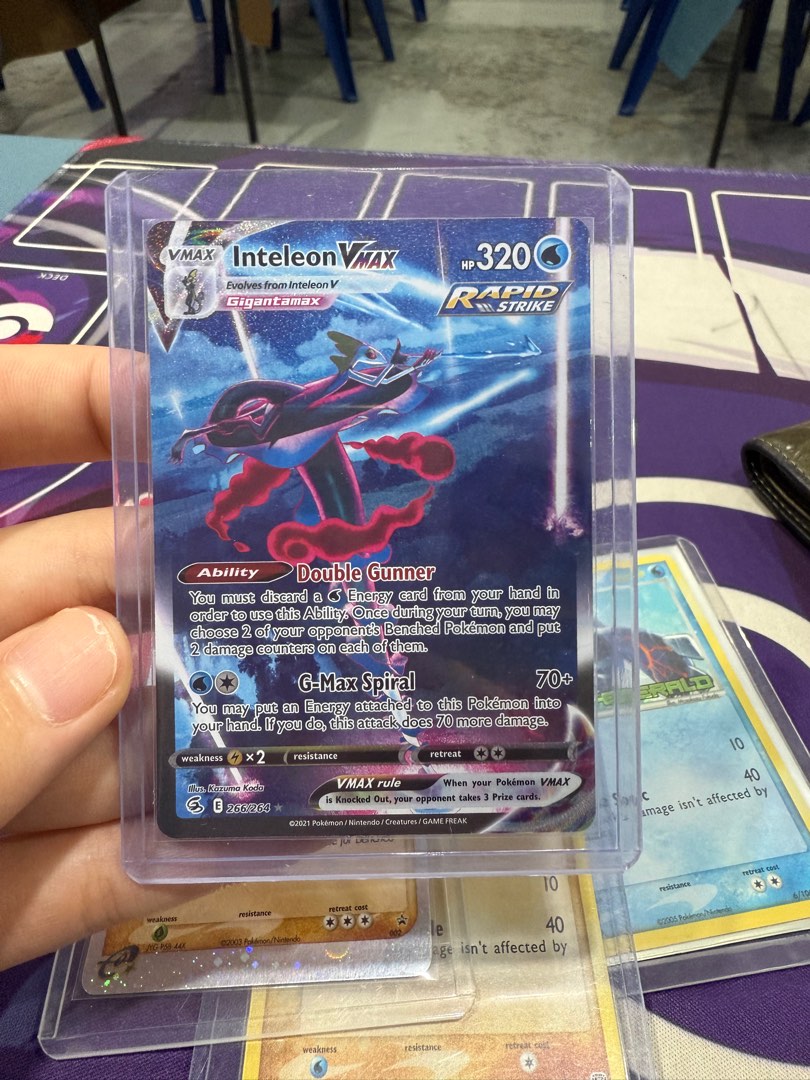 Pokemon TCG Inteleon VMAX Rapid Strike (good to grade), Hobbies & Toys ...