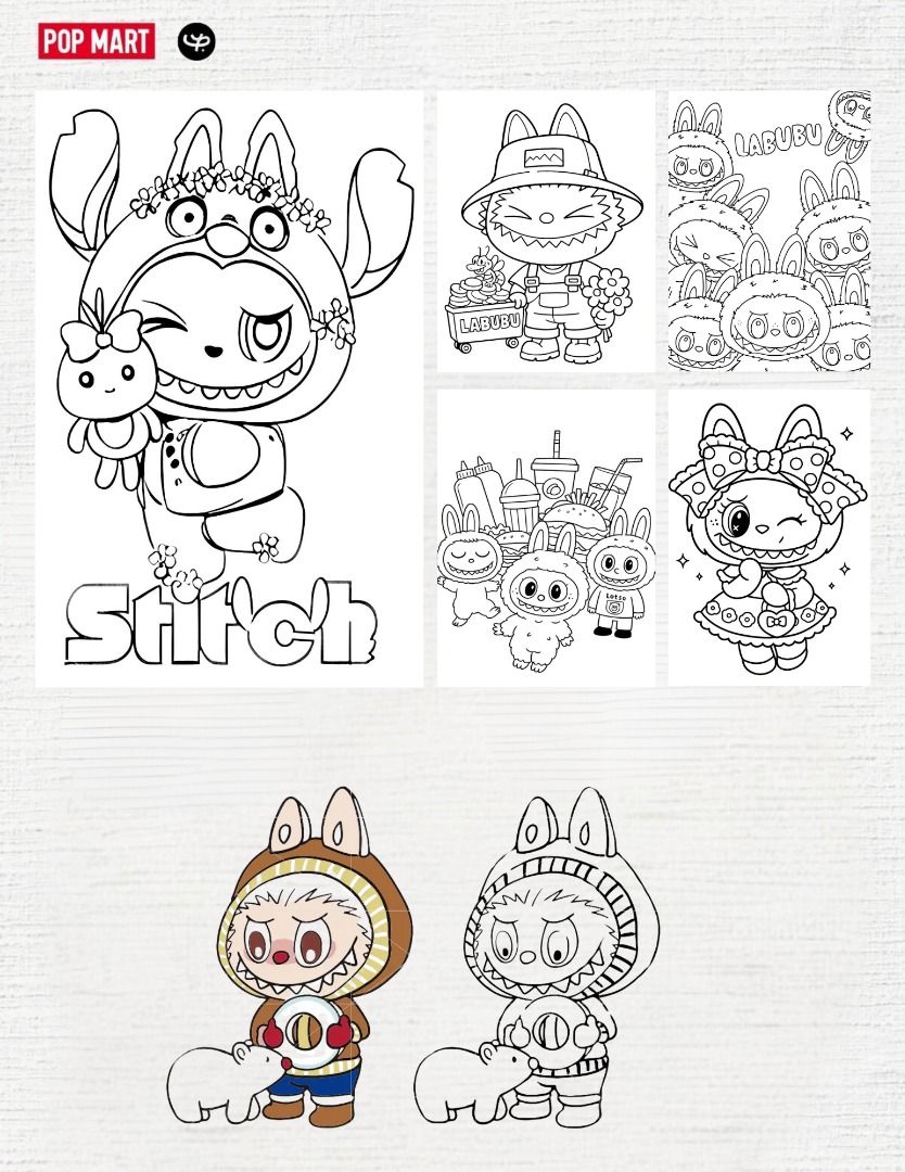 pop mart coloring pages