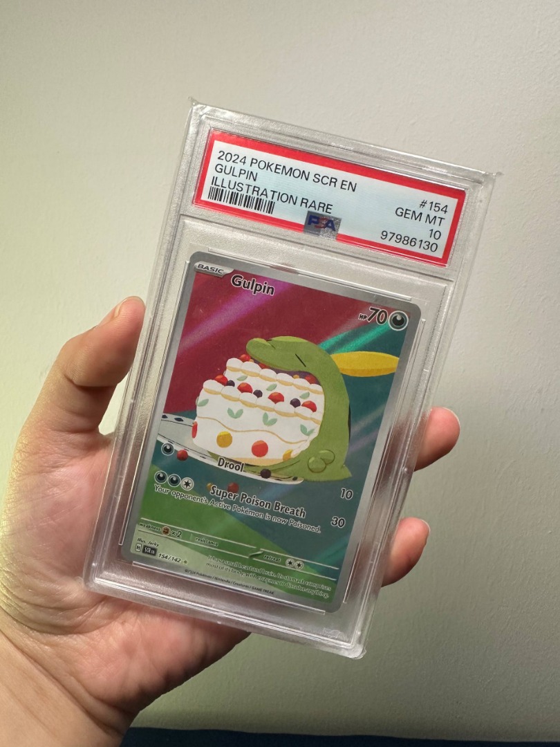 PSA 10 Gulpin #154 Illustration Rare IR Stellar Crown SCR Pokemon ...