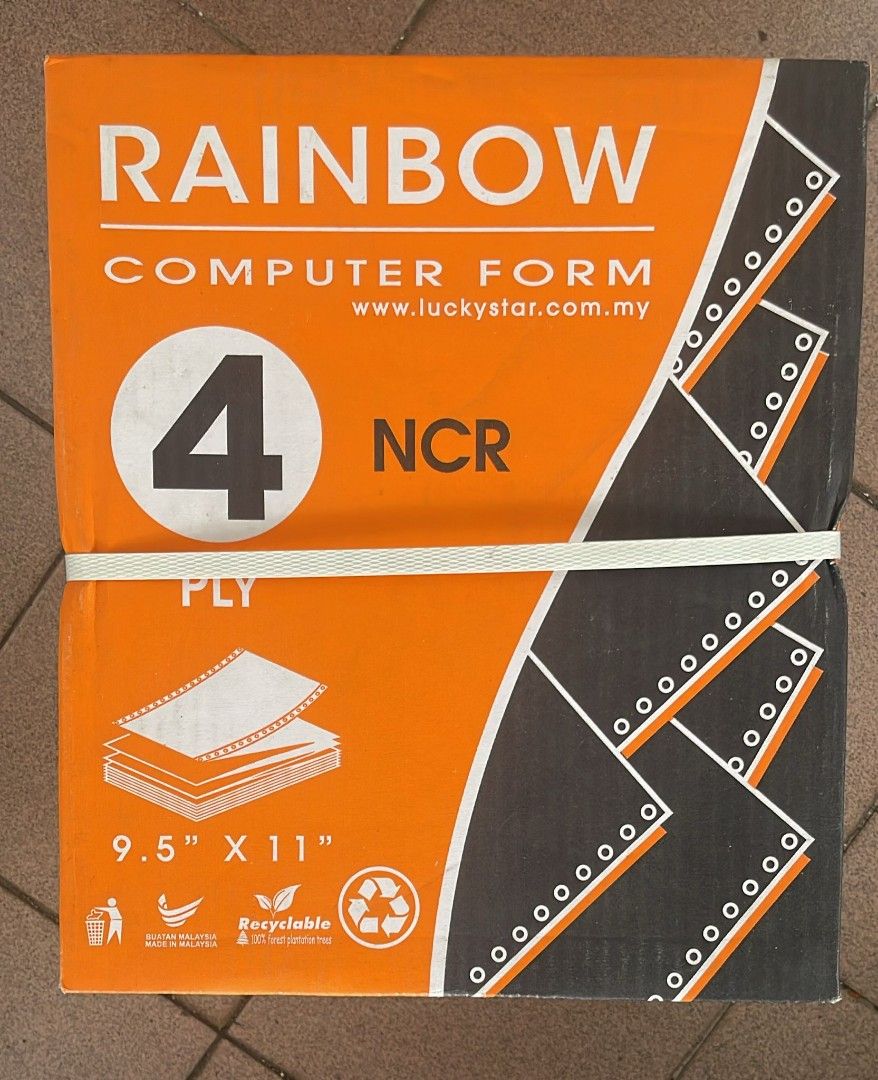 Rainbow 4-Ply NCR Computer Form Paper, Hobbies & Toys, Stationery ...