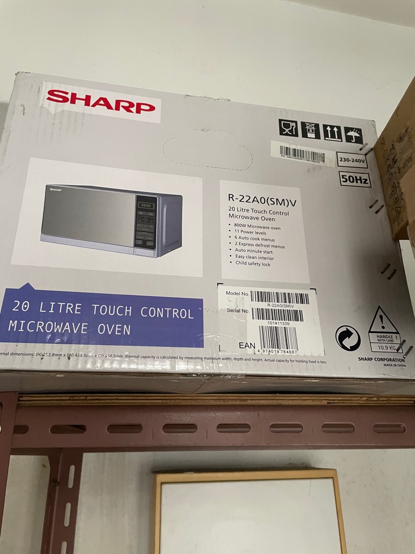 Sharp 20L Touch Control Microwave Oven, TV & Home Appliances, Kitchen ...