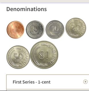 LAST FULL SET 1-CENT 1967-1985 OLD SINGAPORE HOUSING FIRST COIN SERIES ...