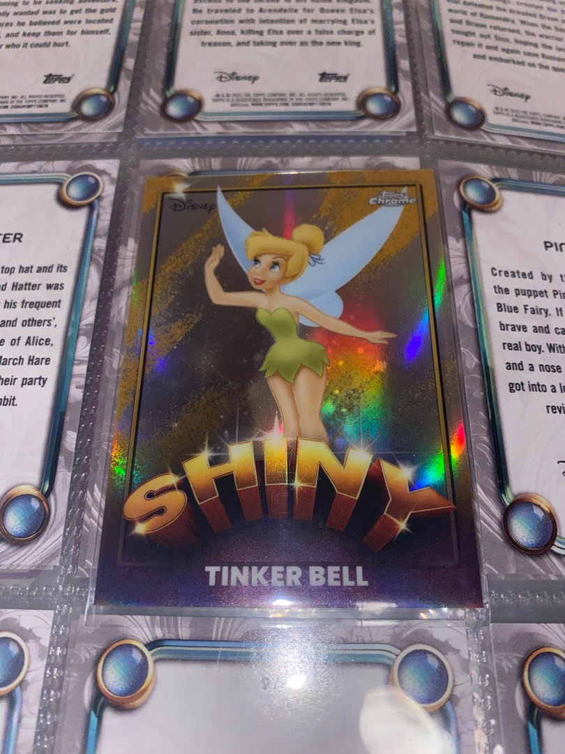Topps Disney Wonder Chrome Tinker Bell SHINY, 興趣及遊戲, 玩具 & 遊戲類 - Carousell