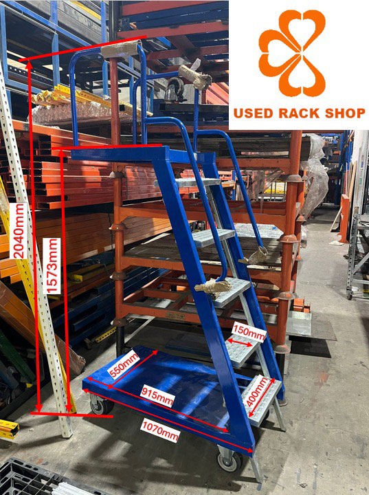[SOLD OUT] Used Mobile Ladder Trolley / Used Trolley / Used Staircase ...