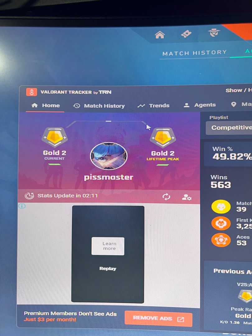 Valorant Account - Gold 2 Rank, Video Gaming, Video Games, Others on ...