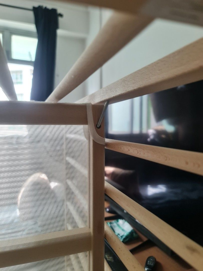 Wooden Baby Cot with Mesh, Babies & Kids, Baby Nursery & Kids Furniture ...