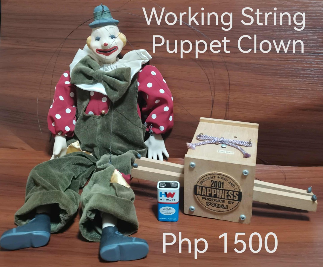 Working String Puppet Clown, Hobbies & Toys, Toys & Games on Carousell