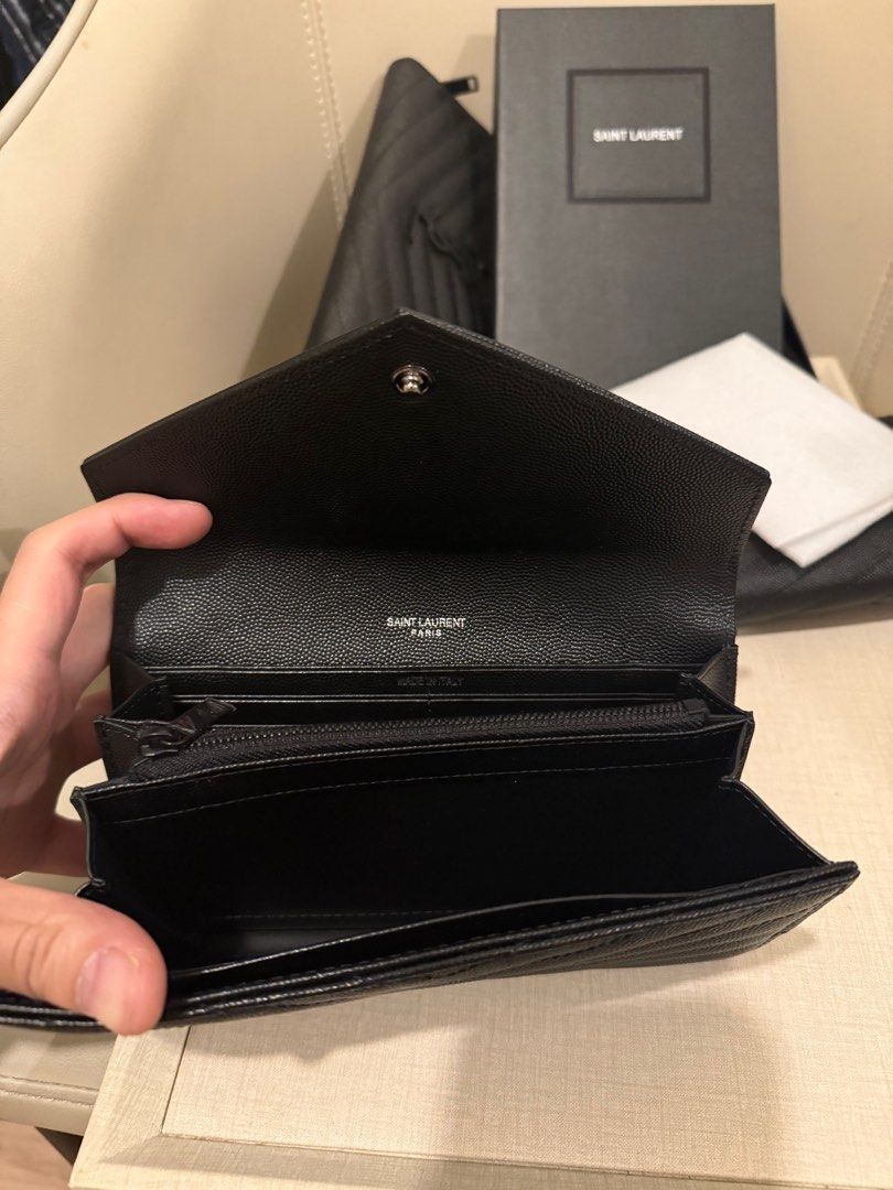 YSL Yves Saint Laurent Caviar Long Wallet, Luxury, Bags & Wallets on ...