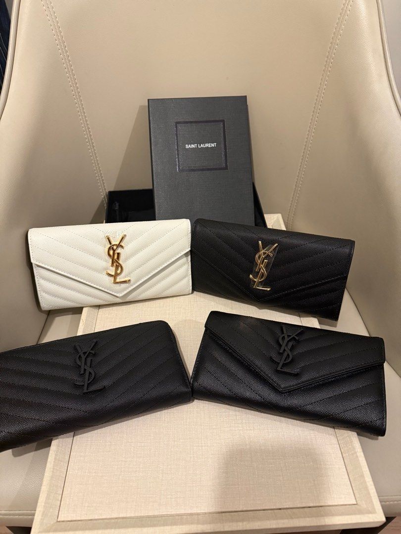 YSL Yves Saint Laurent Caviar Long Wallet, Luxury, Bags & Wallets on ...