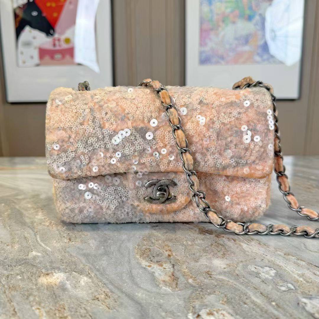 💯 Authentic Chanel Mini Rectangular in Sequin. Serial 25, Luxury, Bags ...