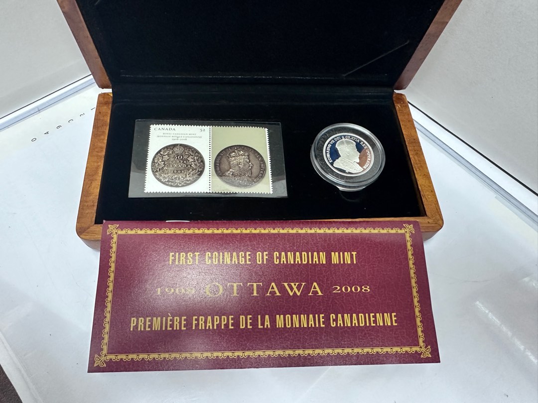 1908-2008 Ottawa, First Coinage of Canadian Mint - Stamp and Coin Set ...