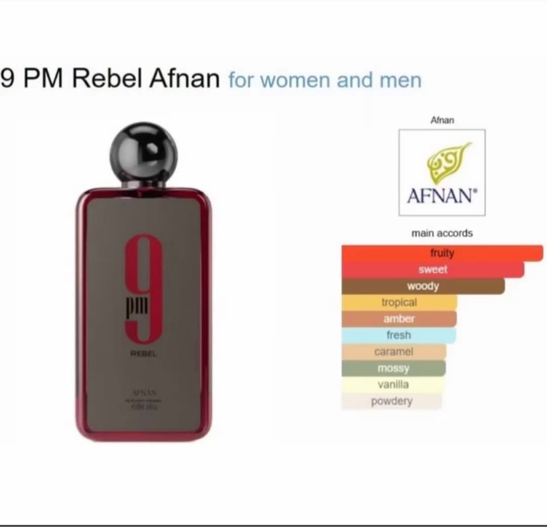 Afnan 9 PM Rebel Eau de Parfum 100ml, Beauty & Personal Care, Fragrance ...