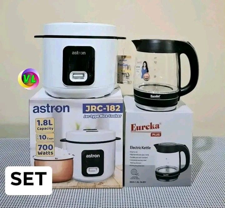 ASTRON RICE COOKER AND EUREKA ELECTRIC KETTLE SET, Furniture & Home ...