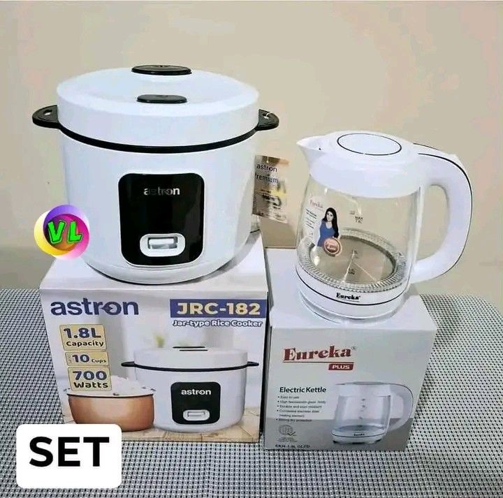 ASTRON RICE COOKER AND EUREKA ELECTRIC KETTLE SET, Furniture & Home ...