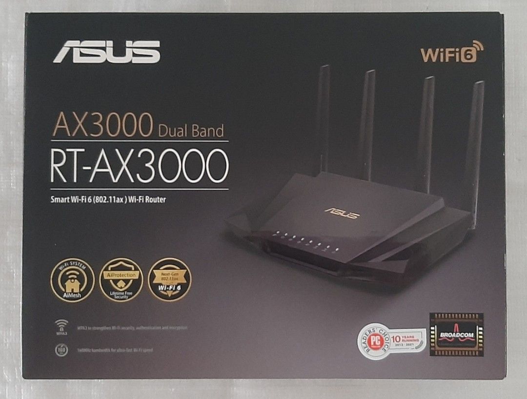 ASUS RT-AX3000 Dual Band WiFi 6 Router, Computers & Tech, Parts ...