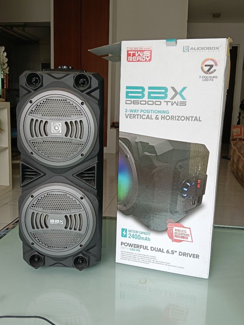 Audiobox BBX D6000 TWS Speaker with Microphone, Audio, Soundbars, Speakers & Amplifiers on Carousell