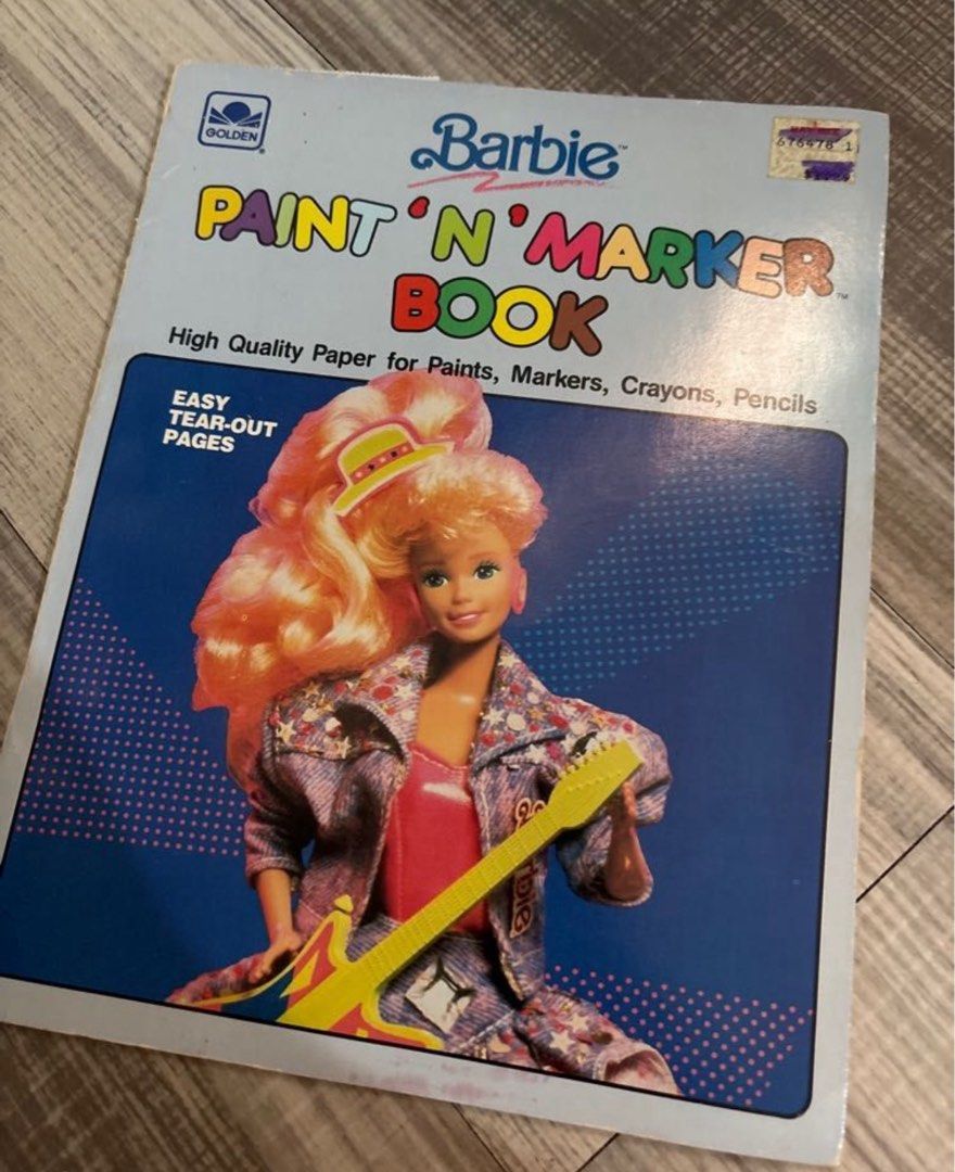 Barbie Paint 'N Marker Book, Hobbies & Toys, Stationary & Craft ...