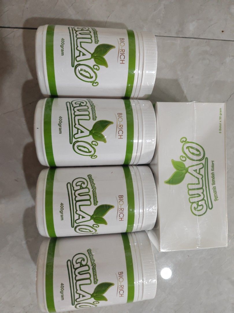 Bio-Rich Gula O 400g x 4 + 8botol 5 g (exp 2028), Health & Nutrition, Health Supplements, Health ...