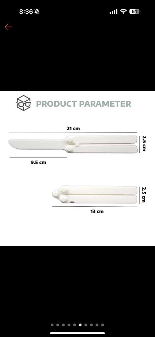 Black Butterfly Knife - 21cm, Hobbies & Toys, Toys & Games on Carousell