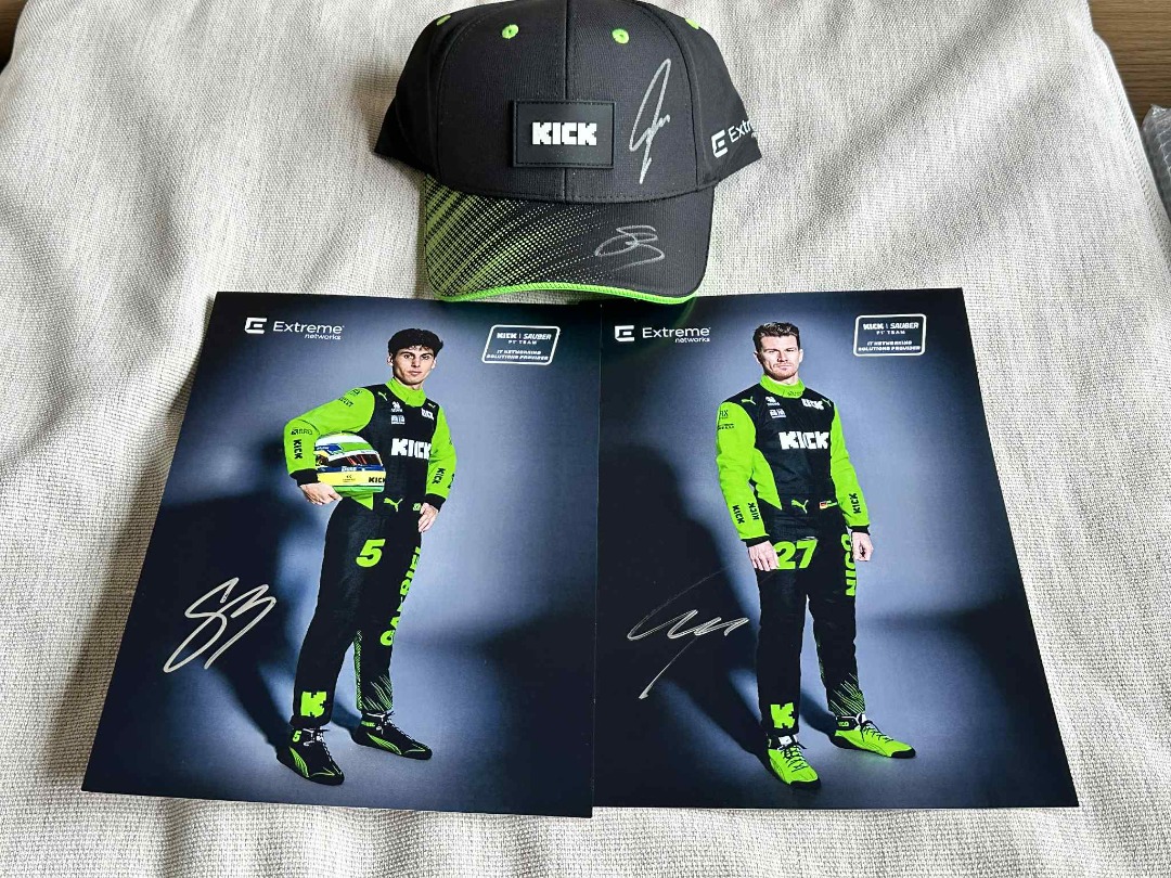 Brand New Signed F1 Merchandise Stake F1 Team Kick Sauber Drivers - Cap ...