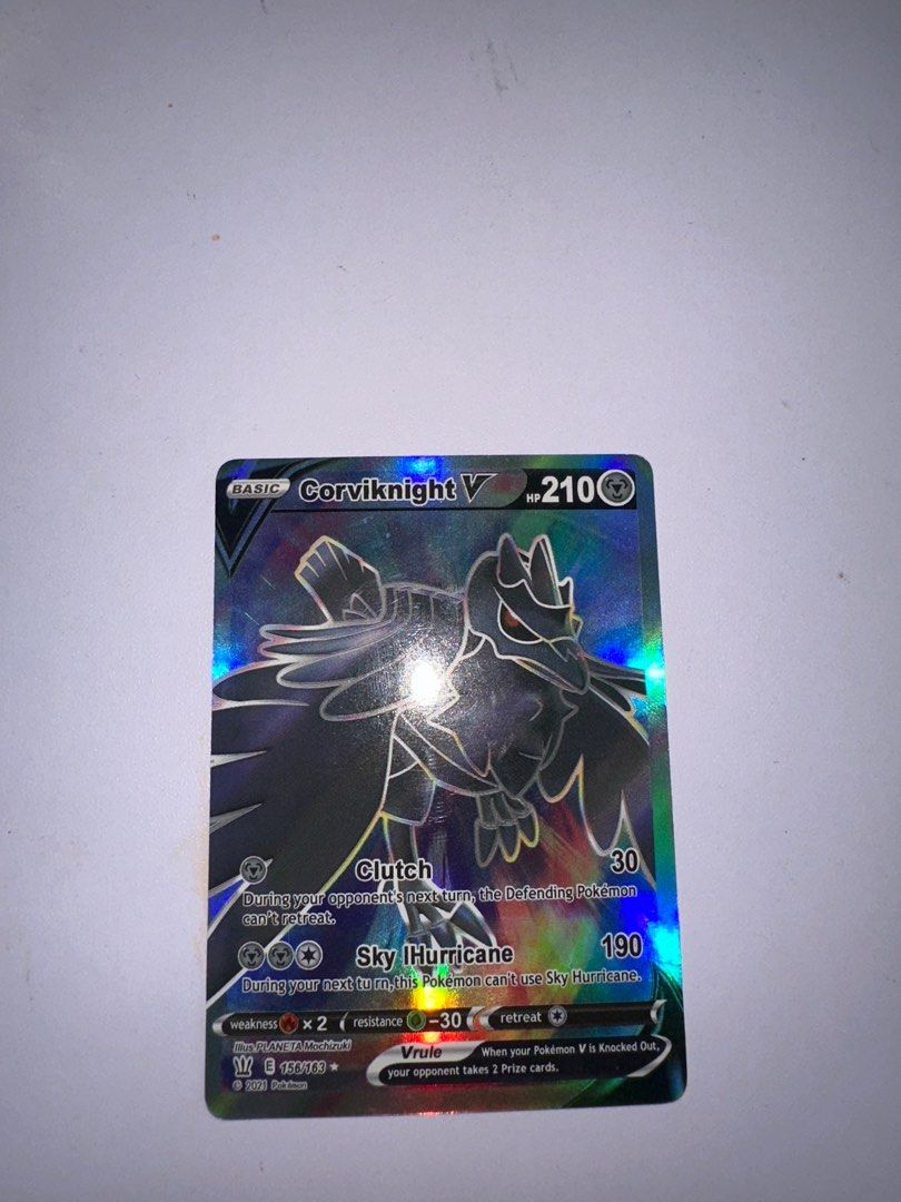 Corviknight V rainbow Pokemon Card, Hobbies & Toys, Toys & Games on ...