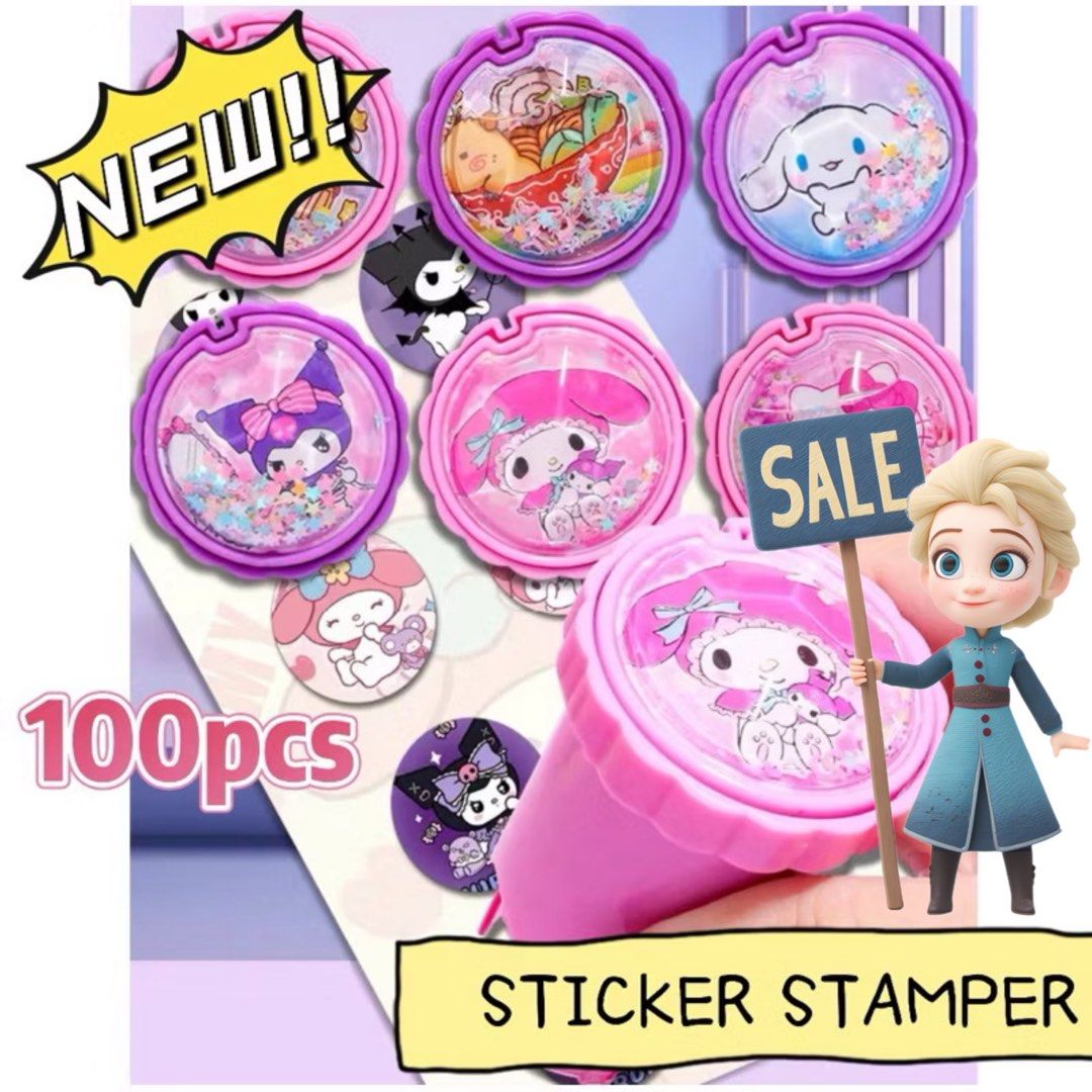 Cute Character Sticker Stampers with 100 Stickers For Kids Get Any 3 ...