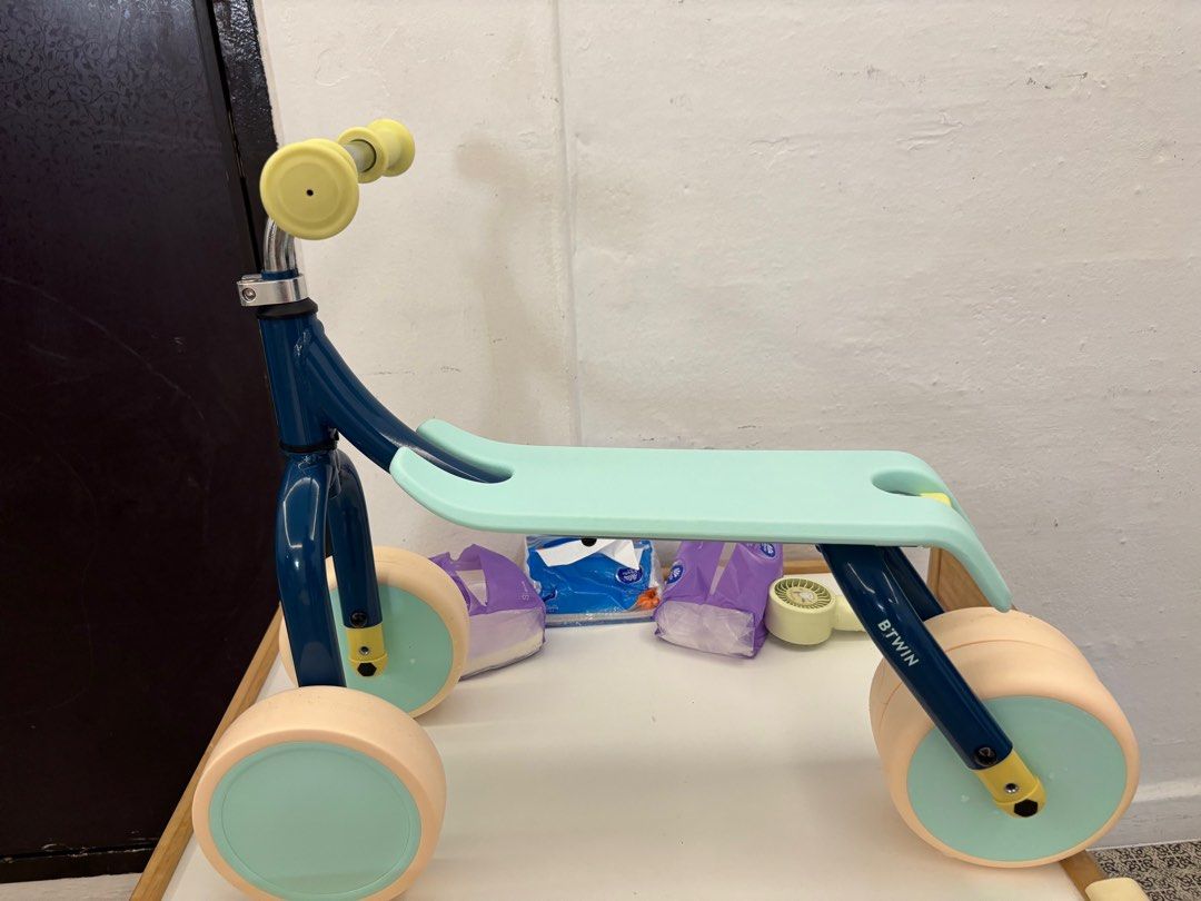 Decathlon Baby BTWIN Balance Bike - Mint Green and Navy, Sports ...