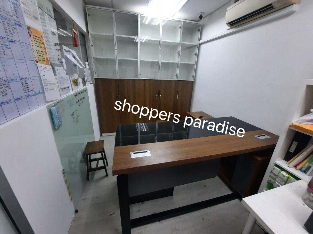 DT 017 Director Table w Swappable Cabinet/Executive Table photo ...