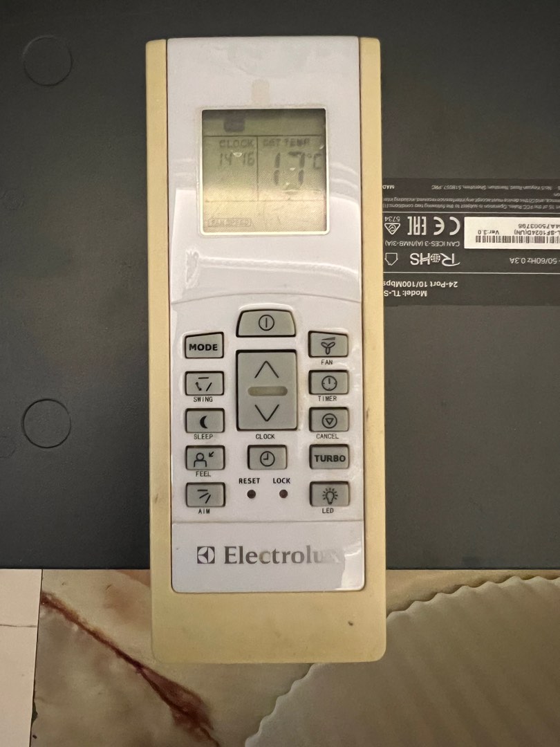 Electrolux Air Conditioner Remote Control, TV & Home Appliances, Air ...