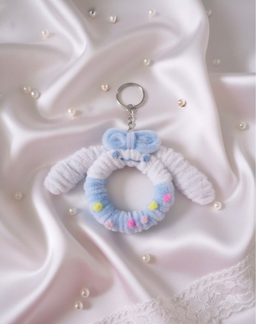 Fuzzy wire Donut Keychains Series - Handmade Chenille Stem Bag ...